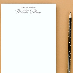 PERSONALIZED NOTEPAD | Custom Notepad | Lined Notepad | From the Desk of Notepad | Script ...