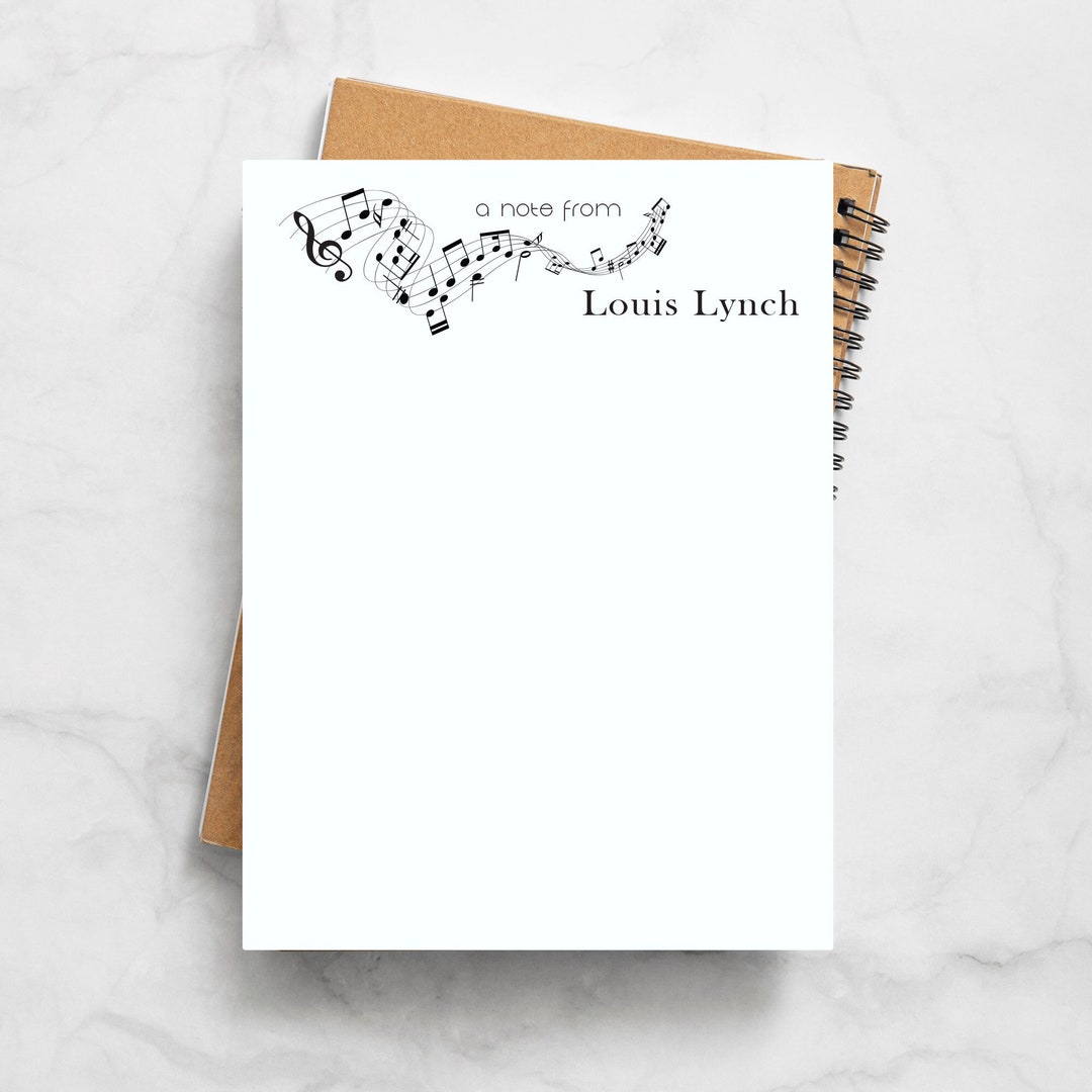 TEACHER PERSONALIZED NOTEPAD | Music Theme Notepad | Music Teacher ...