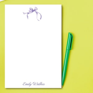 PURPLE RIBBON NOTEPAD for Girls | Personalized Notepad for Girls ...