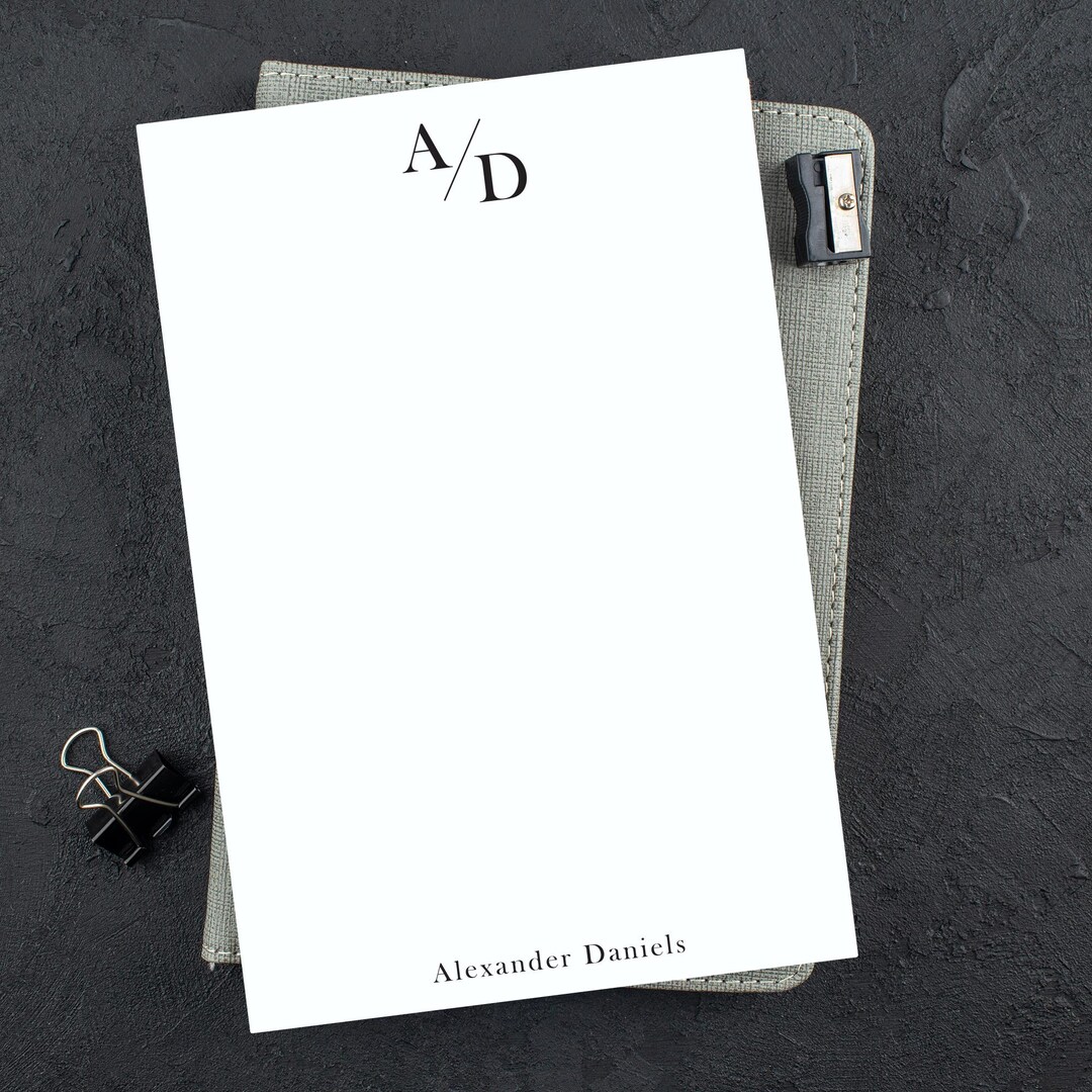 MONOGRAM NOTEPAD | Personalized Notepad | Custom Notepad | Men's ...