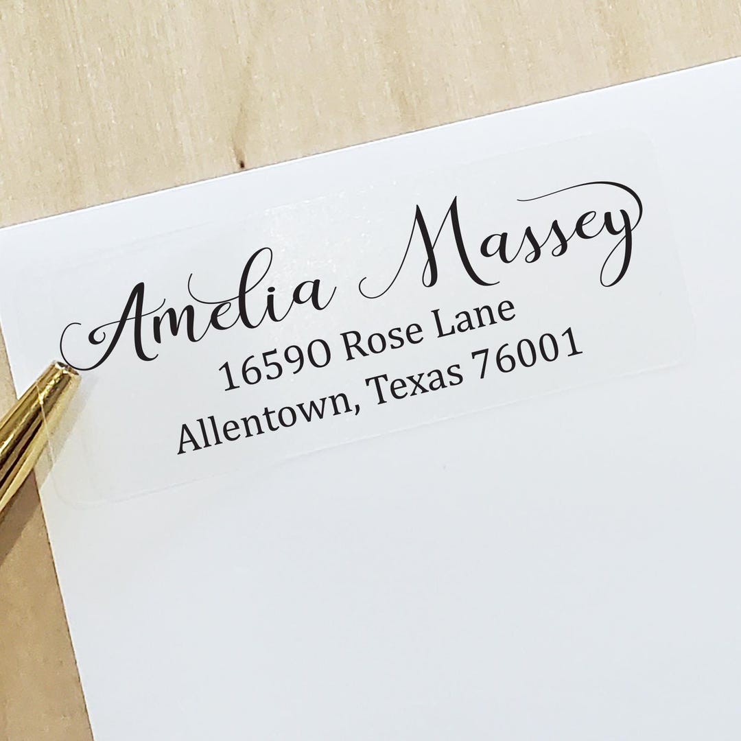 Clear Gloss or White Return Address Labels | Wedding Return Address ...