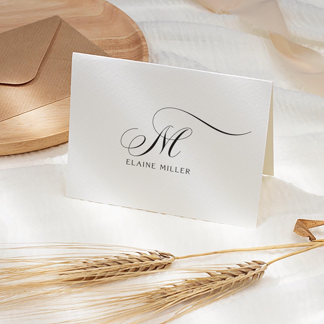 Personalized FOLDED NOTE CARDS | Custom Note Card Set | Custom ...