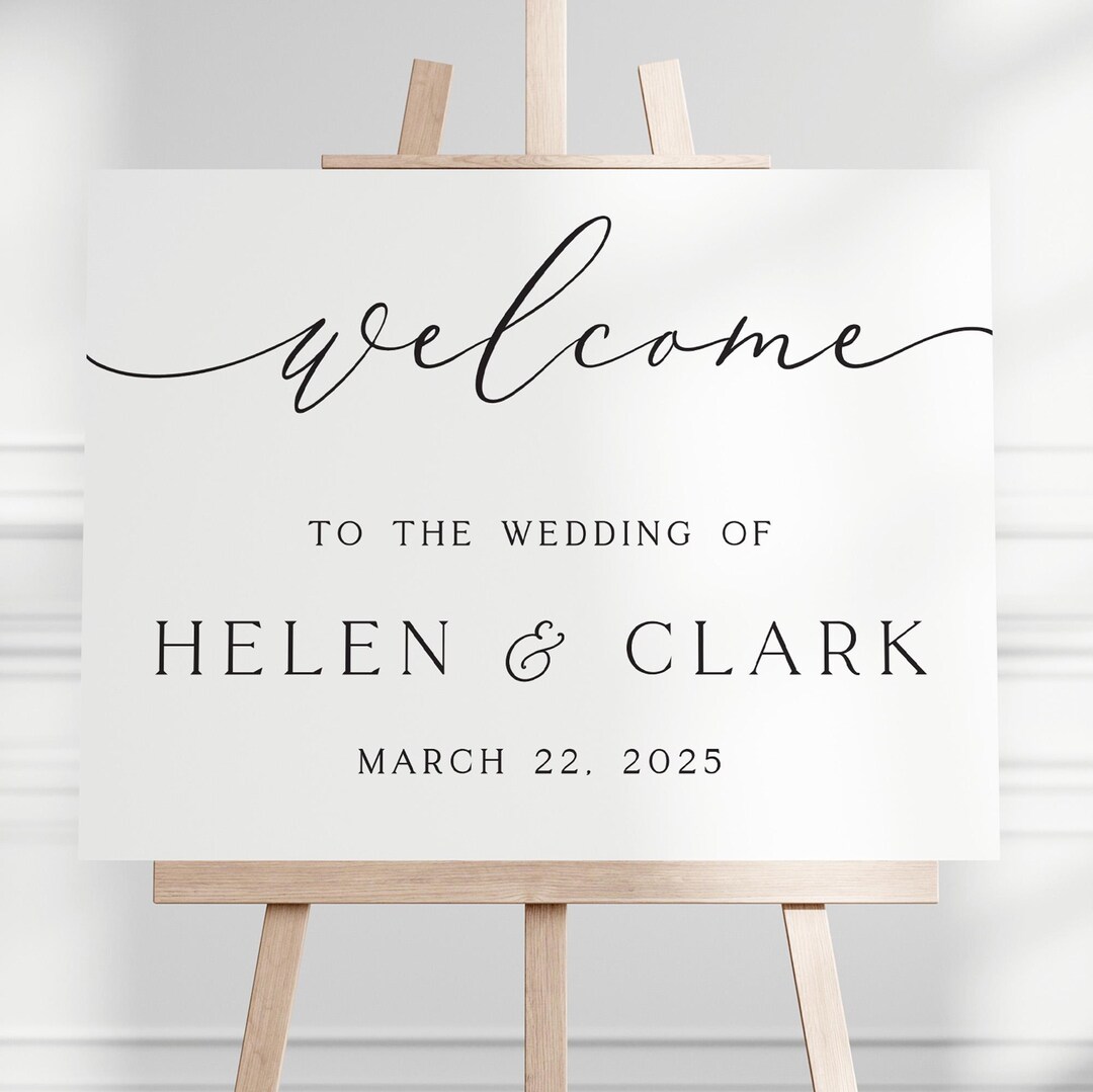 Personalized Wedding Welcome Sign | Digital or Printed Event Signage ...