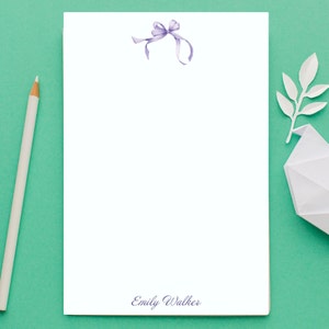 PURPLE RIBBON NOTEPAD for Girls | Personalized Notepad for Girls ...