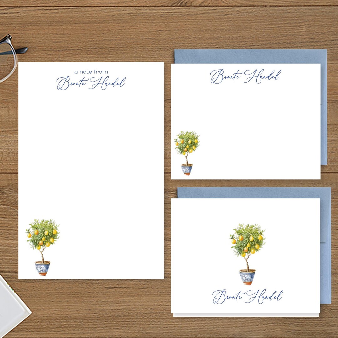 STATIONERY GIFT SET | Custom Note Cards | Personalized Note Pad ...