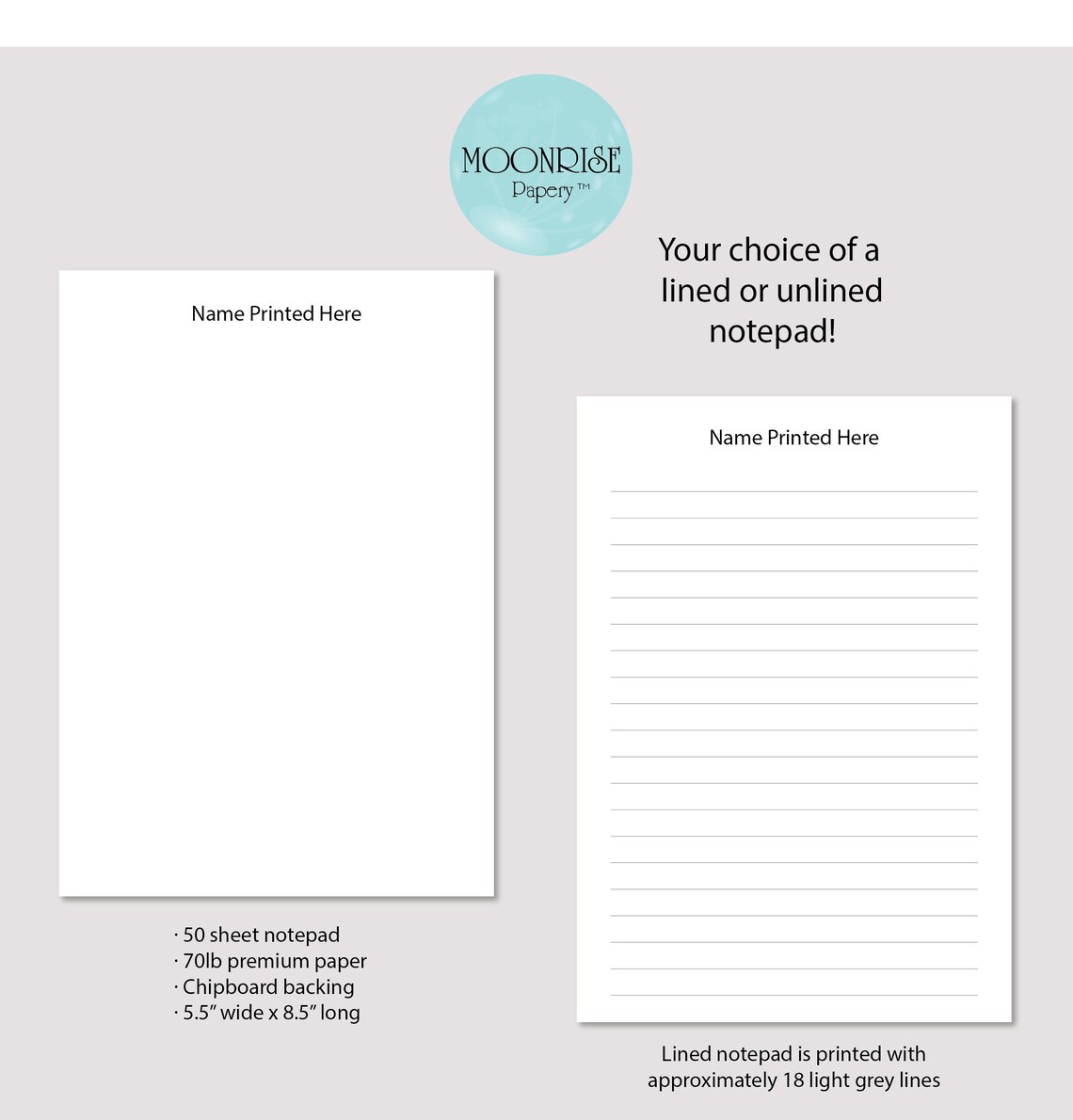 PERSONALIZED NOTEPAD | Custom Notepad | Lined Notepad | From the Desk ...
