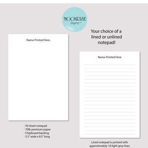 PERSONALIZED NOTEPAD | Custom Notepad | Lined Notepad | From the Desk ...