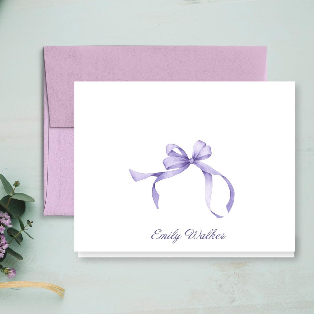 Personalized FOLDED NOTE CARDS | Custom Note Card Set | Custom ...