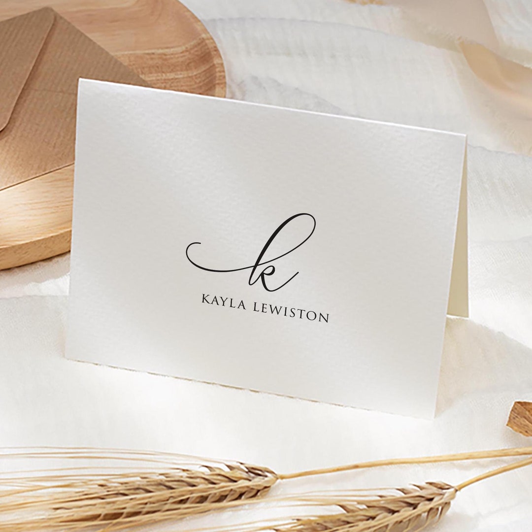 Personalized FOLDED NOTE CARDS | Custom Note Card Set | Custom ...