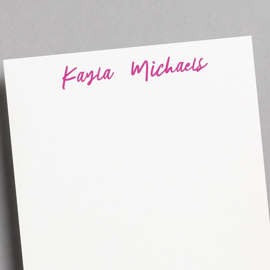 Personalized Script Notepad | Custom Stationery | to Do List | SM950 - Etsy
