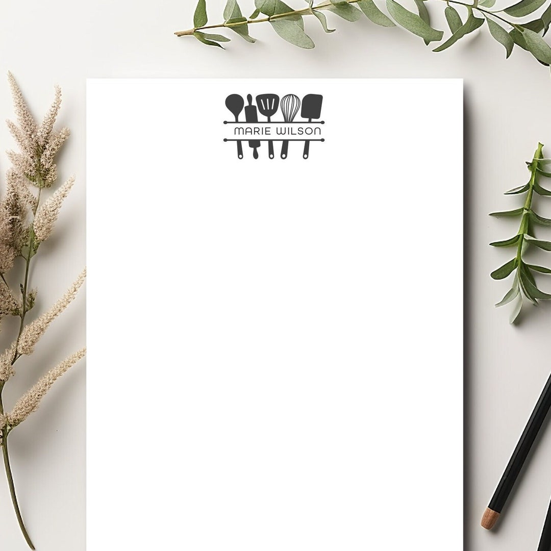 PERSONALIZED NOTEPAD | Large Custom Notepad | Kitchen Theme Notepad ...