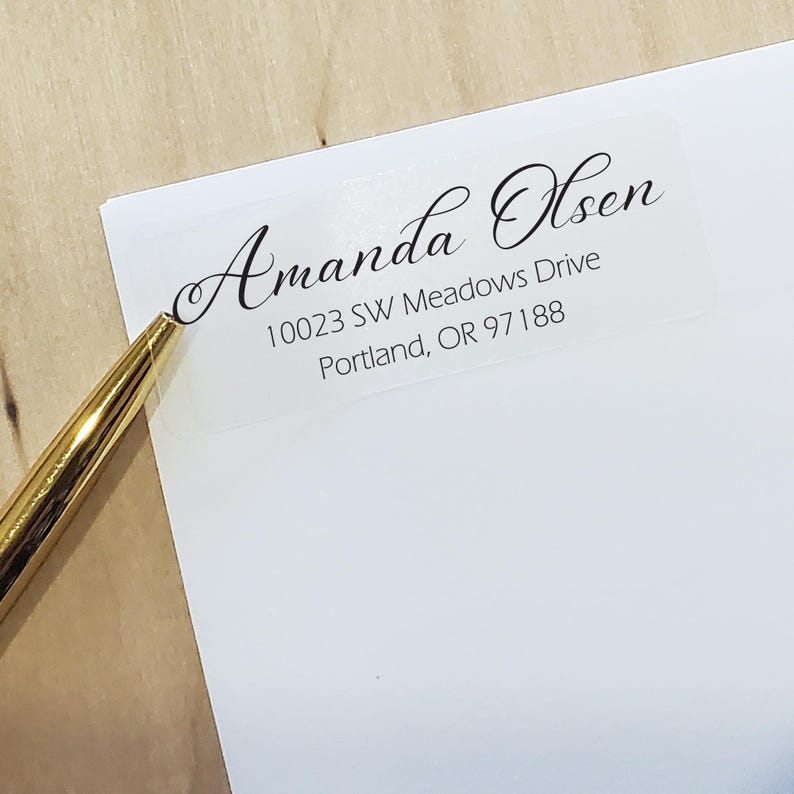 Clear Gloss or White Return Address Labels | Personalized Wedding ...