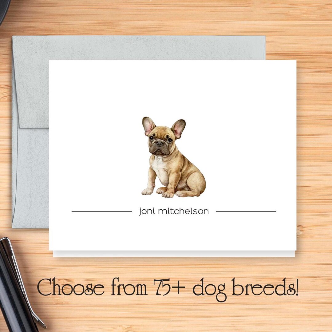 CUSTOM Dog Note Card Set | Personalized Dog Stationery Set ...