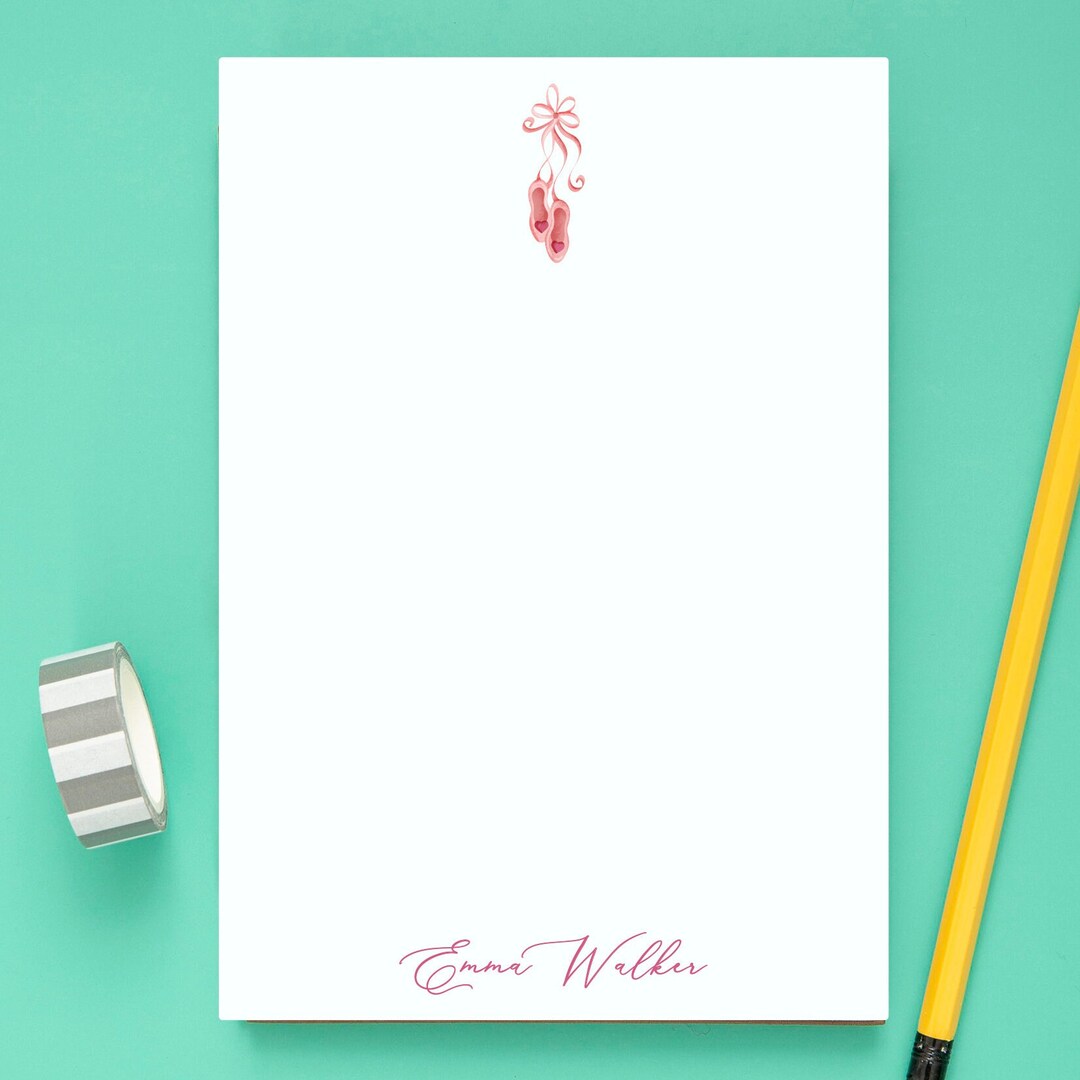 BALLERINA NOTEPAD for GIRLS | Personalized Notepad for Girls | Ballet ...