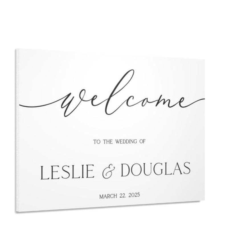 Personalized Wedding Welcome Sign | Digital or Printed Event Signage ...