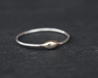 Mixed Metal Raindrop Rings Set | Etsy