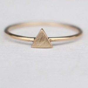 14k Gold Ring Triangle - Etsy