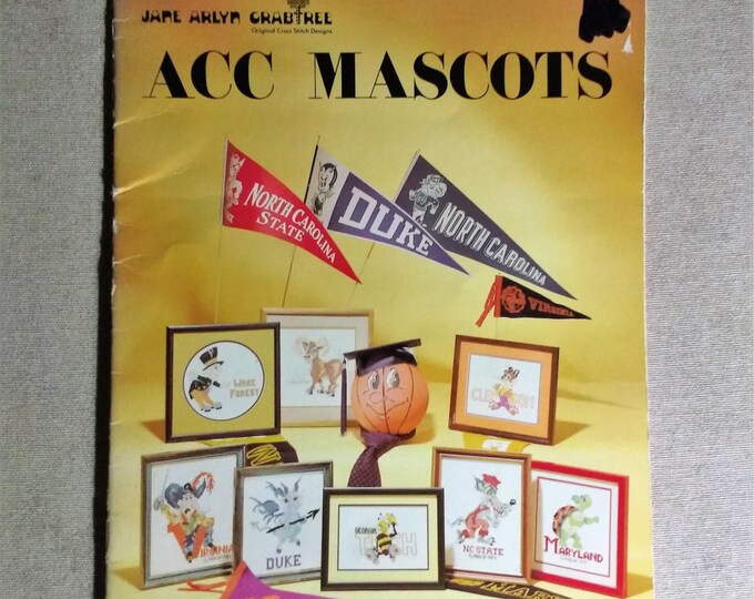 ACC Mascots Cross Stitch Patterns, Jane Arlyn Crabtree, 13 Designs ...