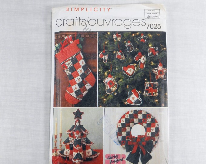 Patchwork Wreath, Sewing Pattern, Stuffed Tree, Tree Centerpiece ...