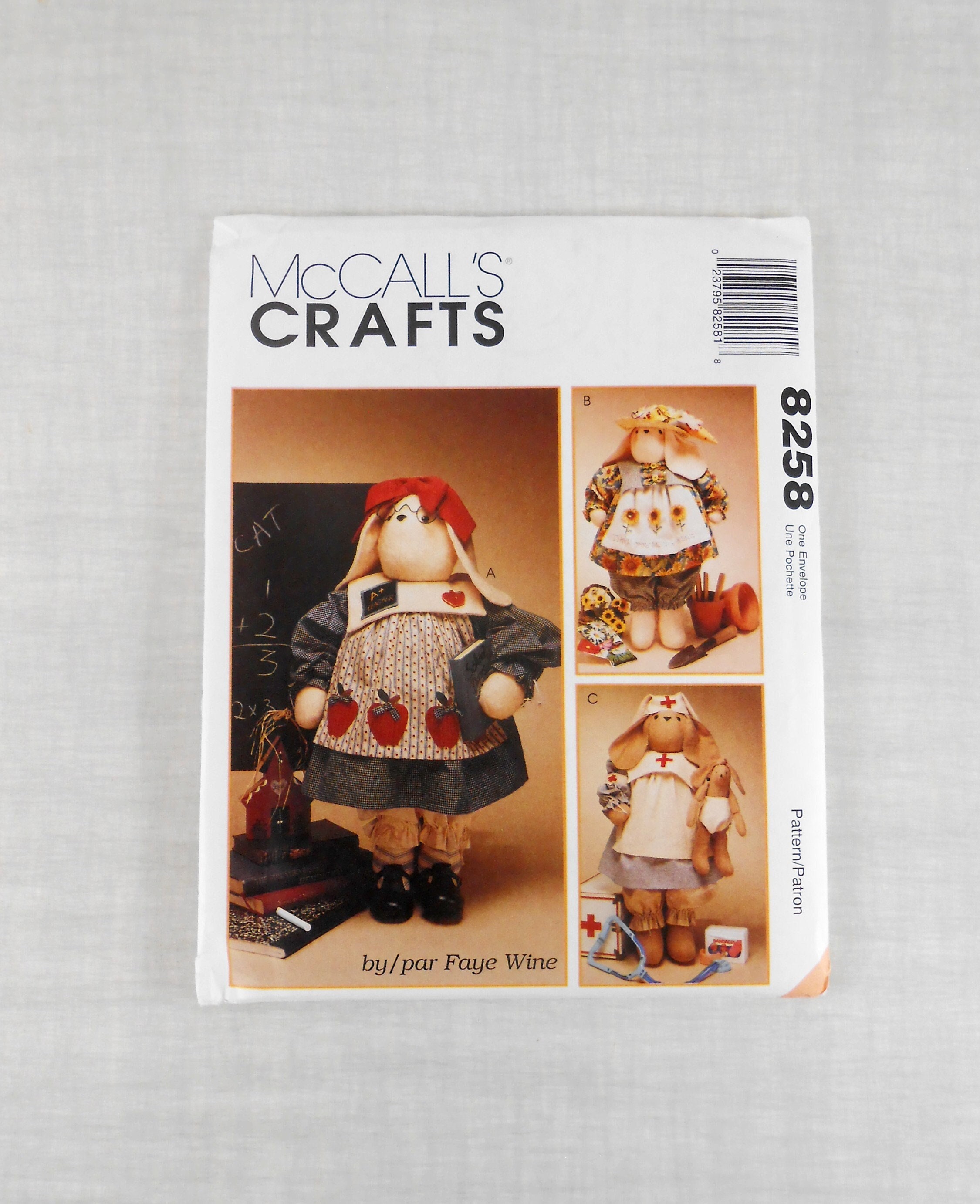 Rabbit Doll Pattern, 27 Inch Doll, 10 Inch Doll, Clothes Pattern ...