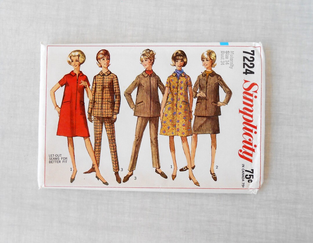 Maternity Pattern, 1960s Maternity, Sewing Pattern, Vintage Maternity ...