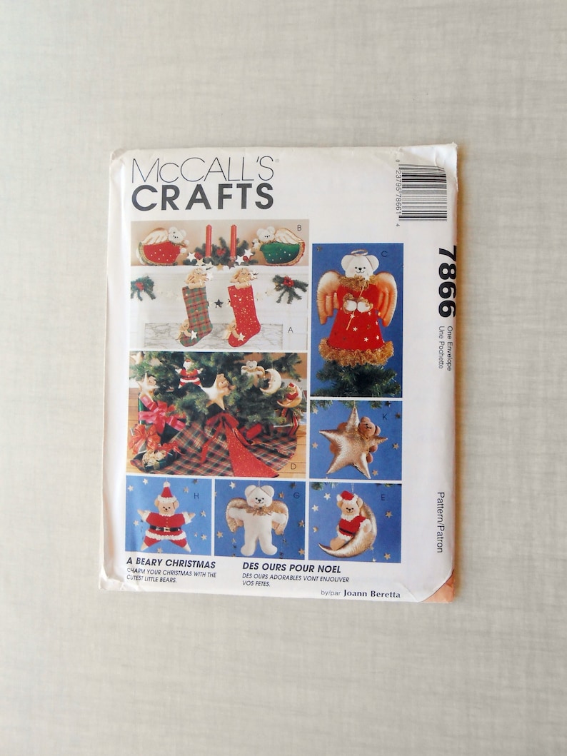 Angel Bear Tree Topper Sewing Pattern Santa Bear Ornament - Etsy