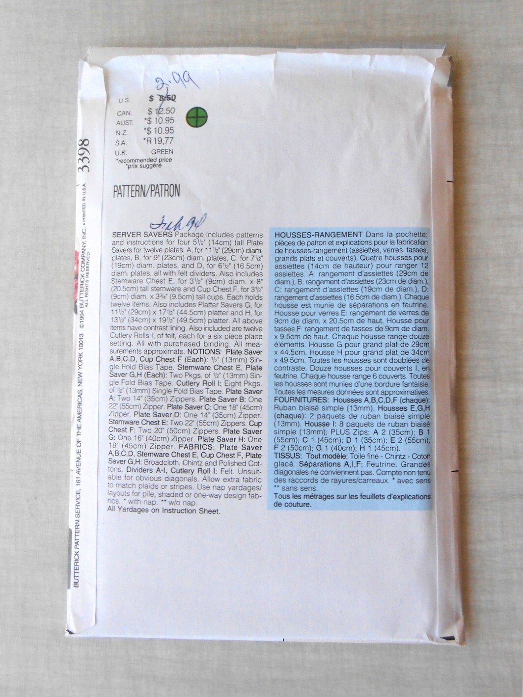 Dinnerware Storage Sewing Pattern China Storage Case DIY - Etsy