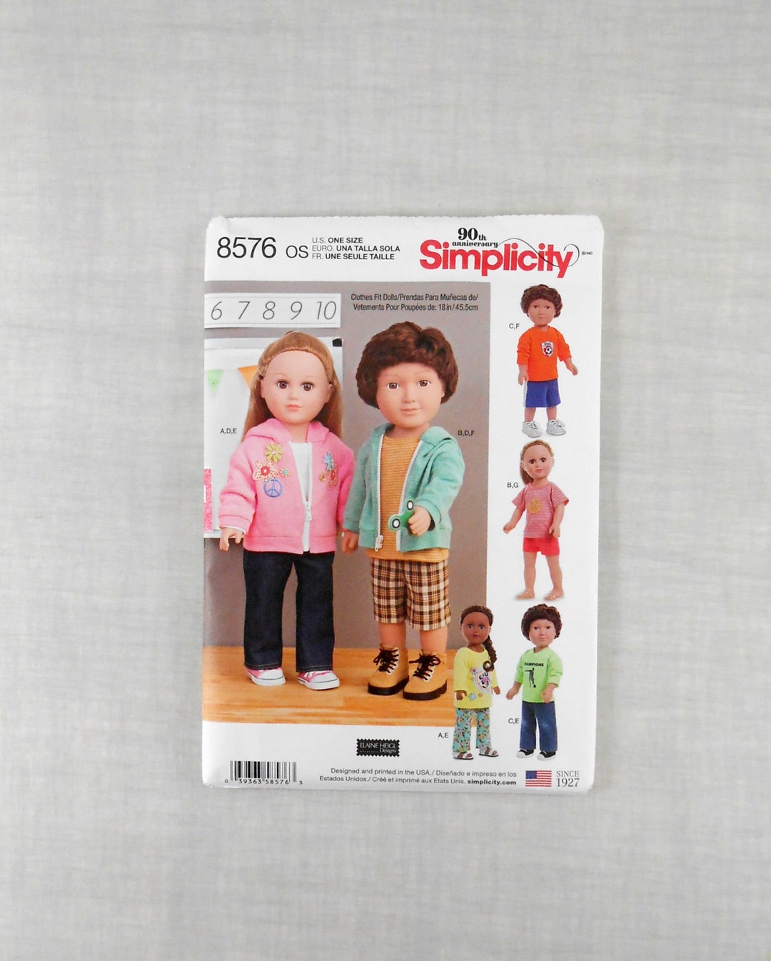 Doll Clothes, 18 Inch Doll, Sewing Pattern, Unisex Pattern, Simplicity ...