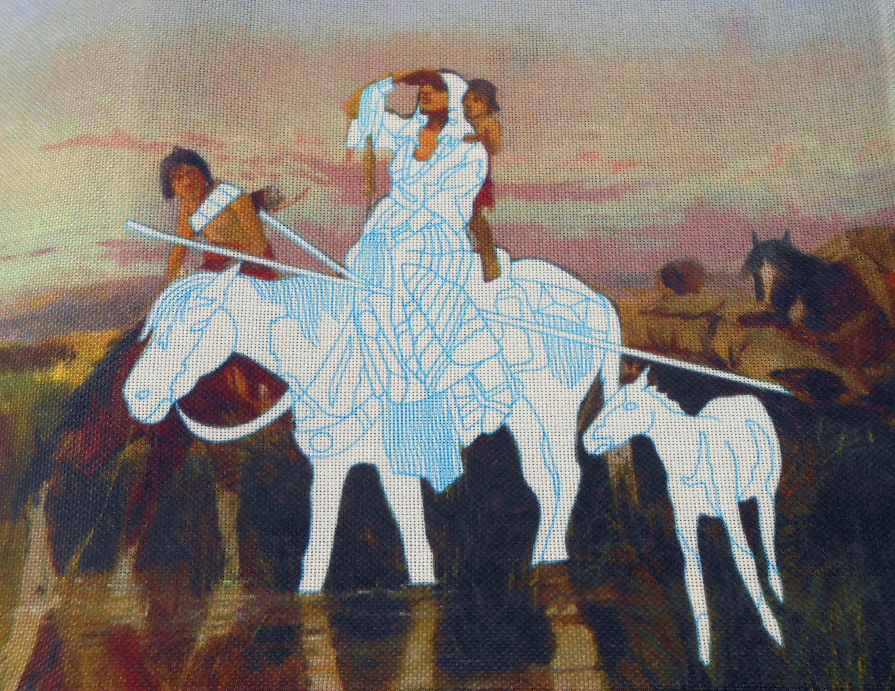 Stitchery Kit, Native American, C M Russell Art, Embroidery Kit ...