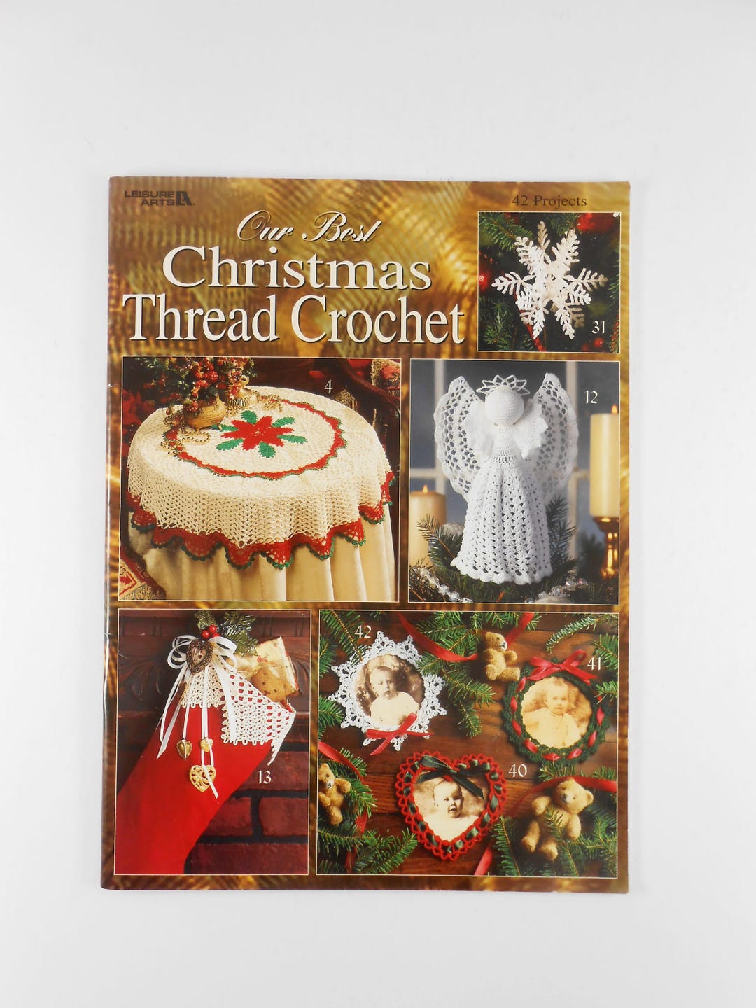 Christmas Crochet, Pattern Book, Thread Crochet, Leisure Arts, 42 ...