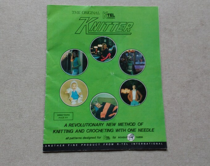 The Original K-tel Knitter 1970 Pattern Book With 25 Patterns / for Use ...
