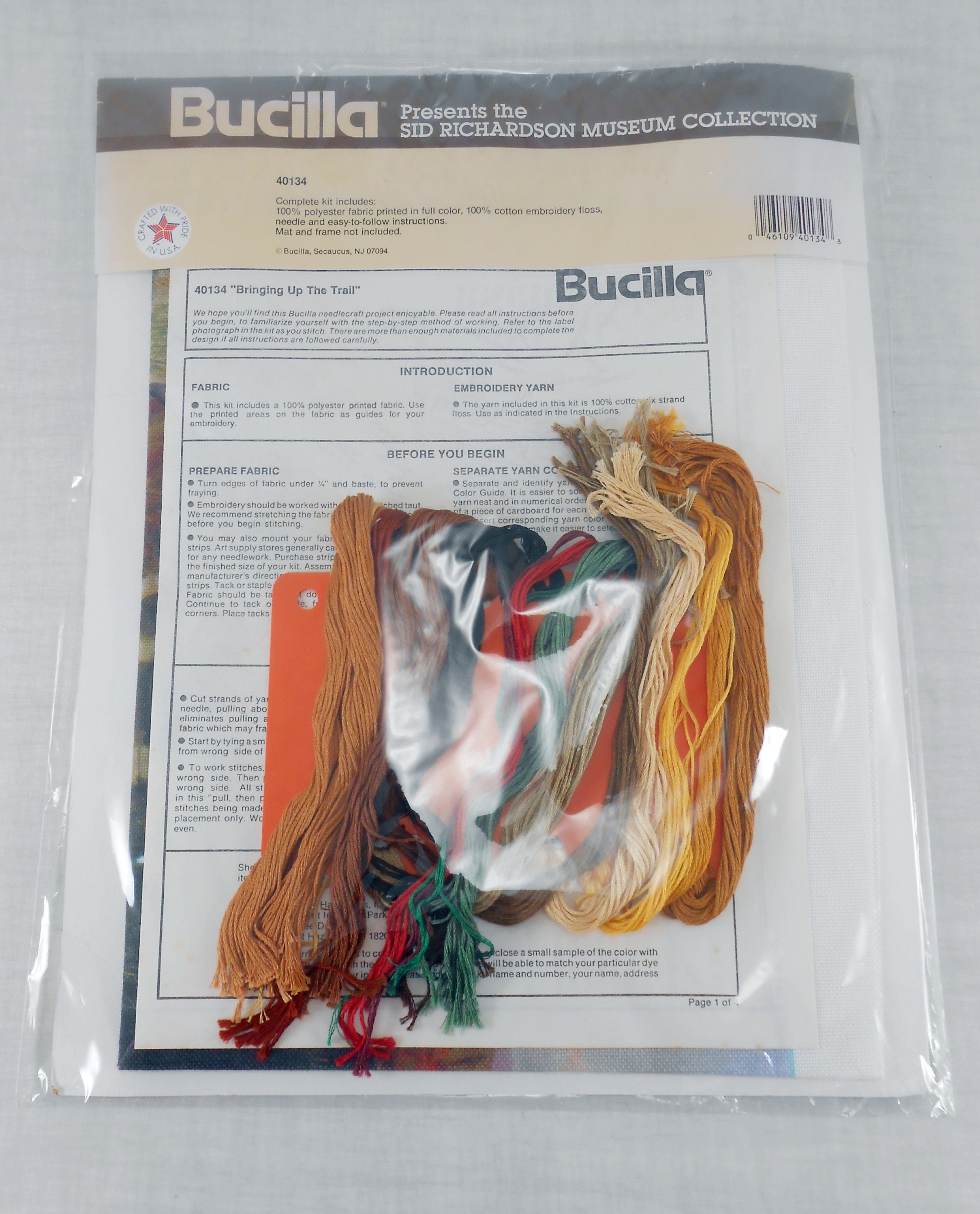 Stitchery Kit, Native American, C M Russell Art, Embroidery Kit ...