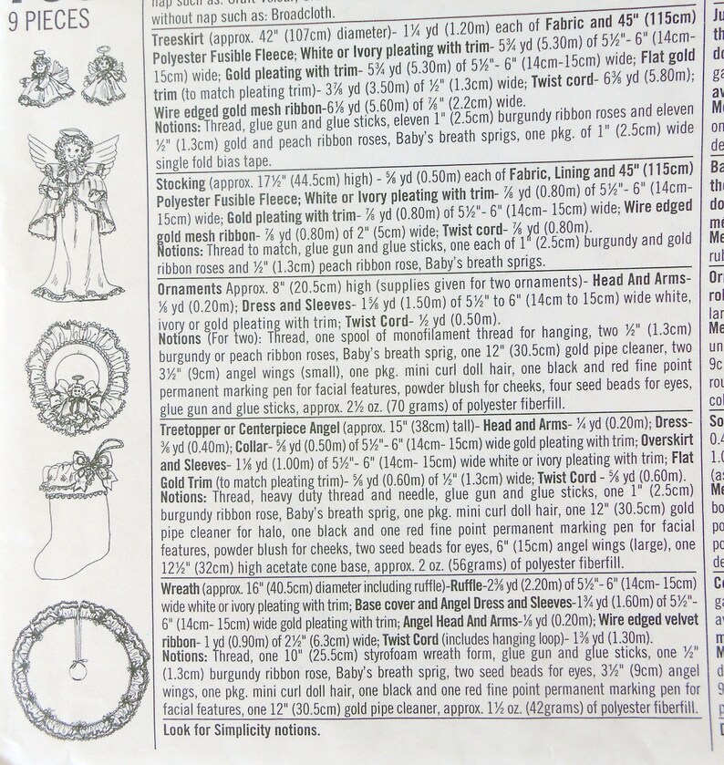 Angel Tree Topper, Sewing Pattern, Angel Garland, Christmas Pattern ...