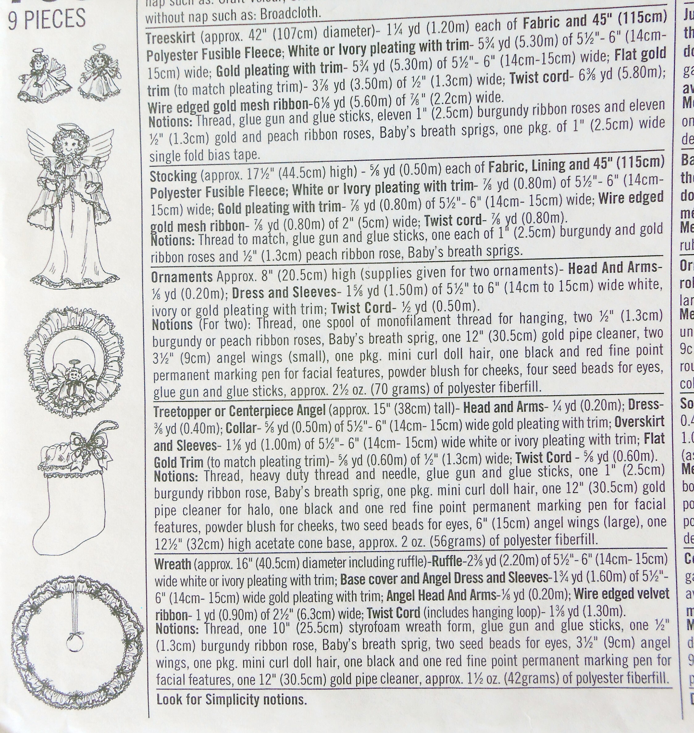 Angel Tree Topper, Sewing Pattern, Angel Garland, Christmas Pattern ...