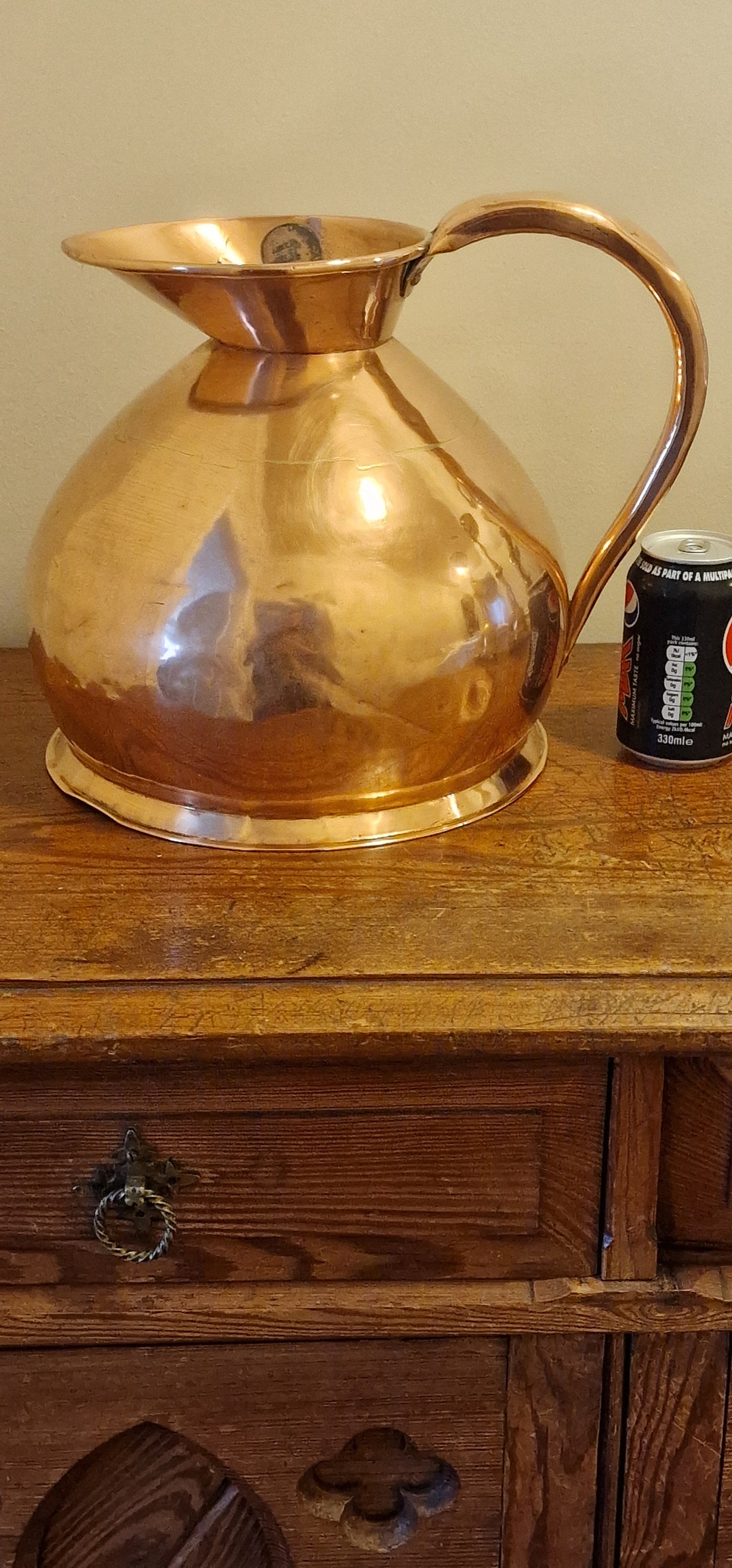 Two Gallon Copper Harvest Jug. Large Dovetailed Edwardian Globular ...