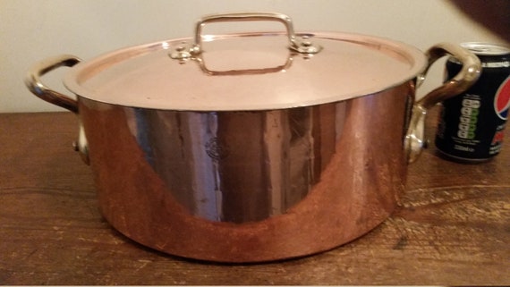 Antique Leon Jaeggi Copper Pot. Copper Rondeau Hammered Cook - Etsy