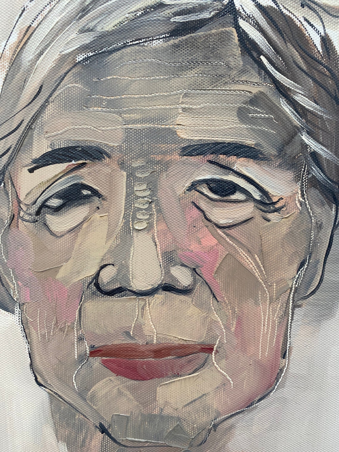 CHÈO PORTRAIT 8x12" Oil on Canvas, Vietnam Folk Opera (hát Chèo ...