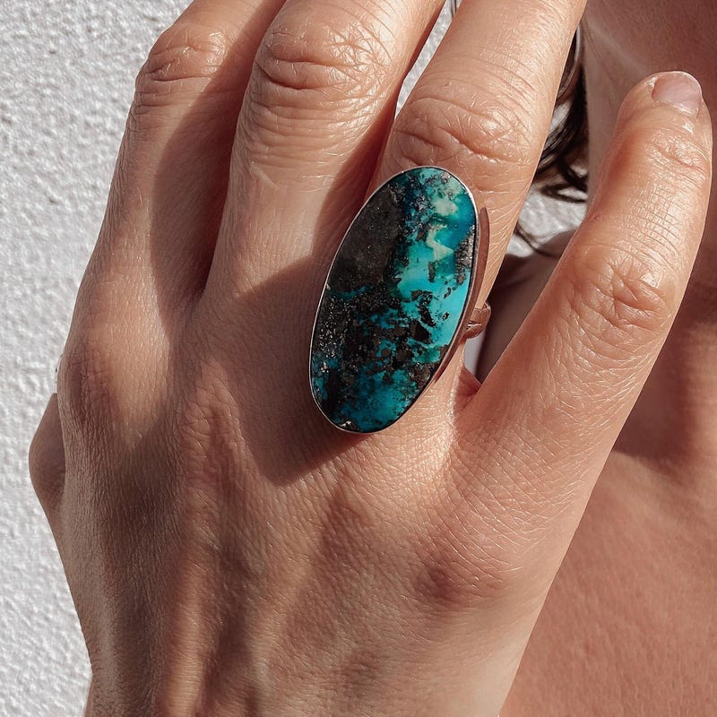 Large Turquoise Ring - Etsy