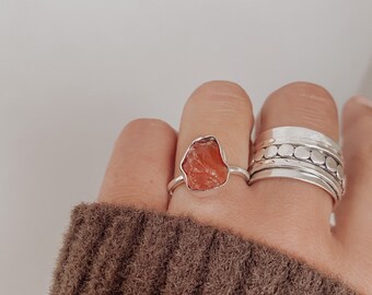 Rough Gemstone Ring | Etsy