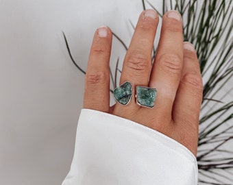 Rough Gemstone Ring | Etsy