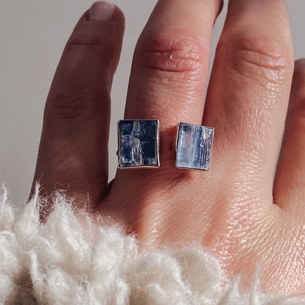Rough Gemstone Ring - Etsy UK
