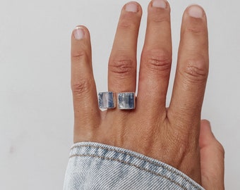 Rough Gemstone Ring | Etsy