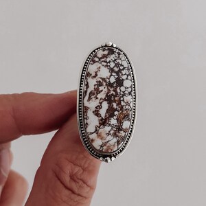Wild Horse Magnesite Statement Ring Size N US 7 Large Oval Gemstone ...