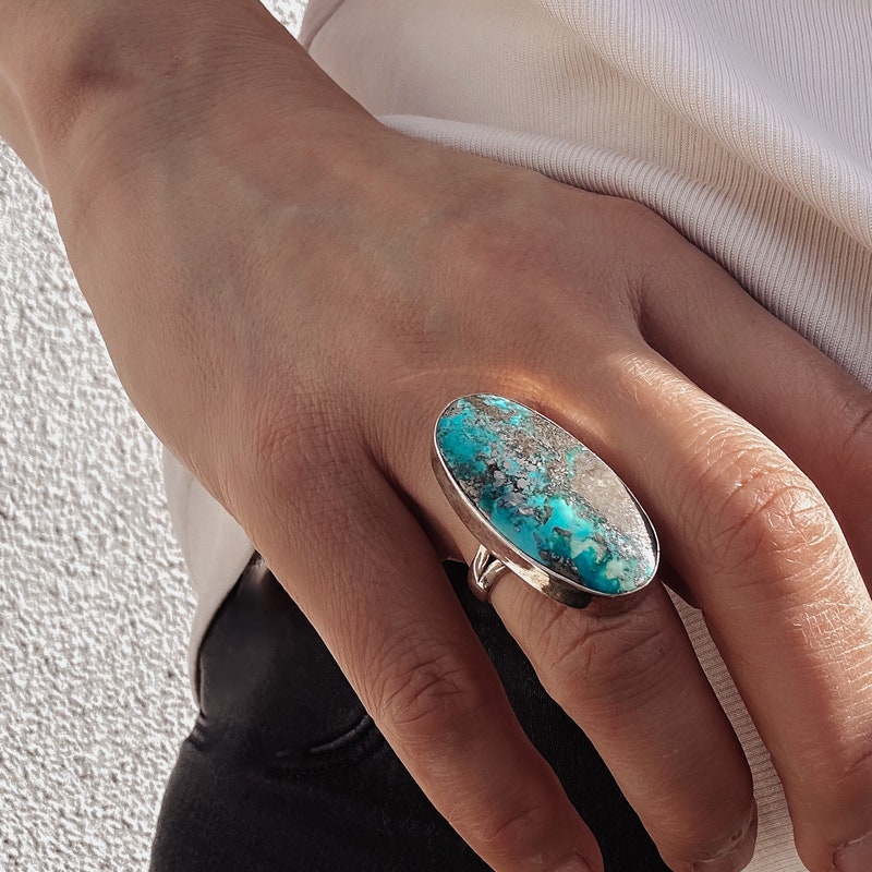 Large Turquoise Ring - Etsy