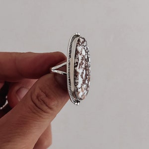 Wild Horse Magnesite Statement Ring Size N US 7 Large Oval Gemstone ...