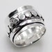 Wide Sterling Silver Spinner Ring, Statement Spinning Ring, Meditation ...