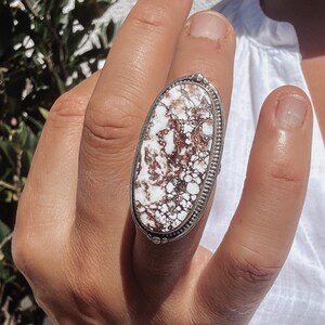 Wild Horse Magnesite Statement Ring Size N US 7 Large Oval Gemstone ...