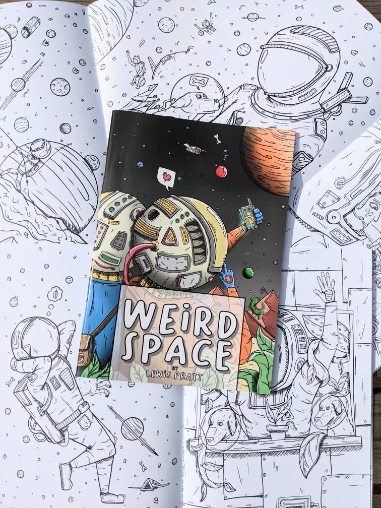 Space Colouring Book Weird Space Original Illustrated | Etsy