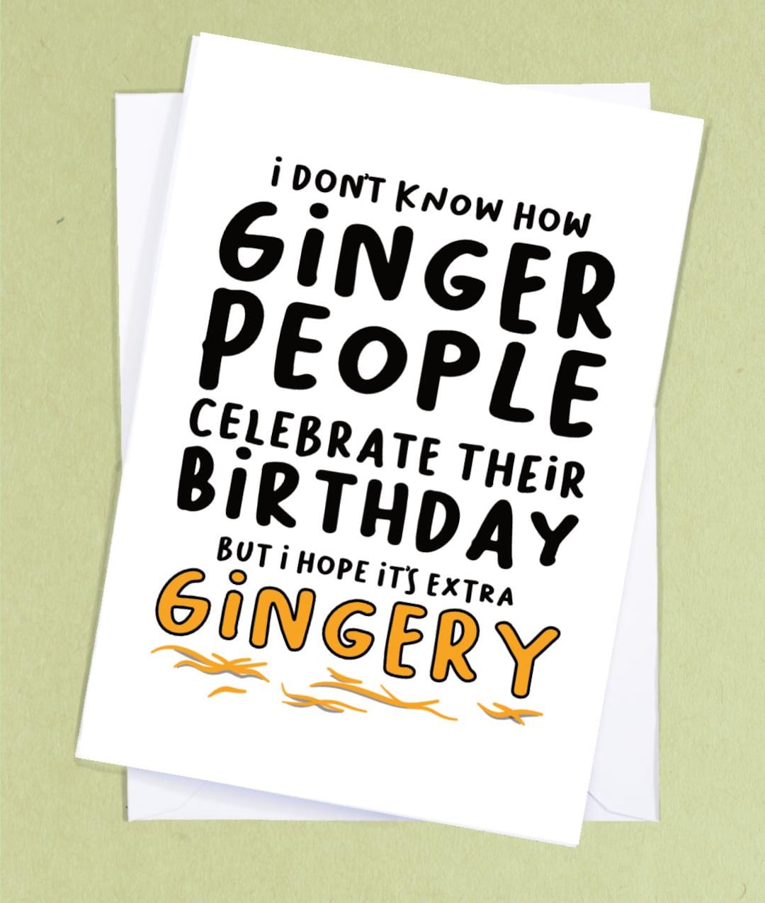 Ginger Birthday Card / Ginger Hair Birthday Card / Funny Birthday ...