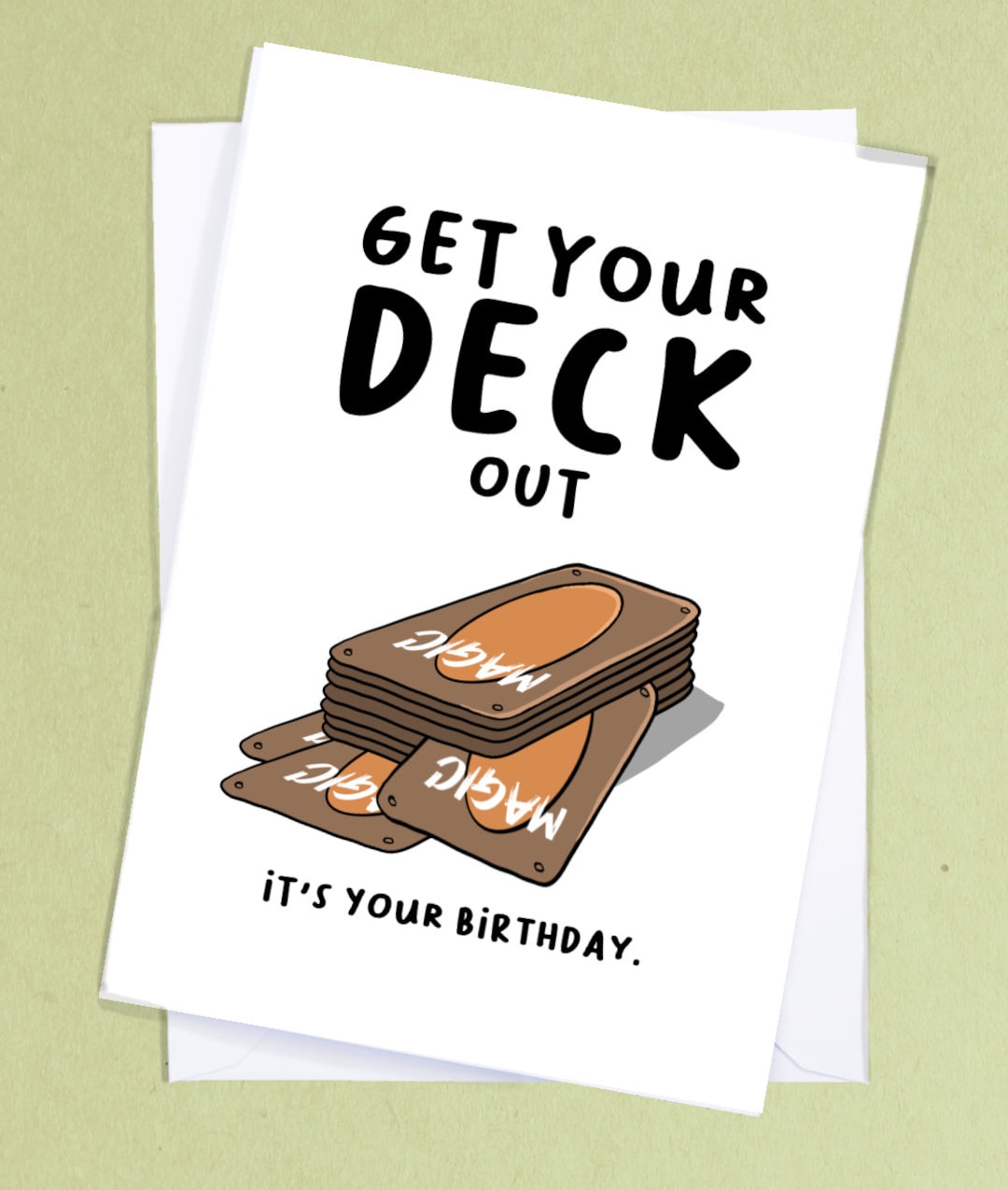 Get Your Deck Out / MTG Birthday Card / Geek Birthday Card / Funny ...